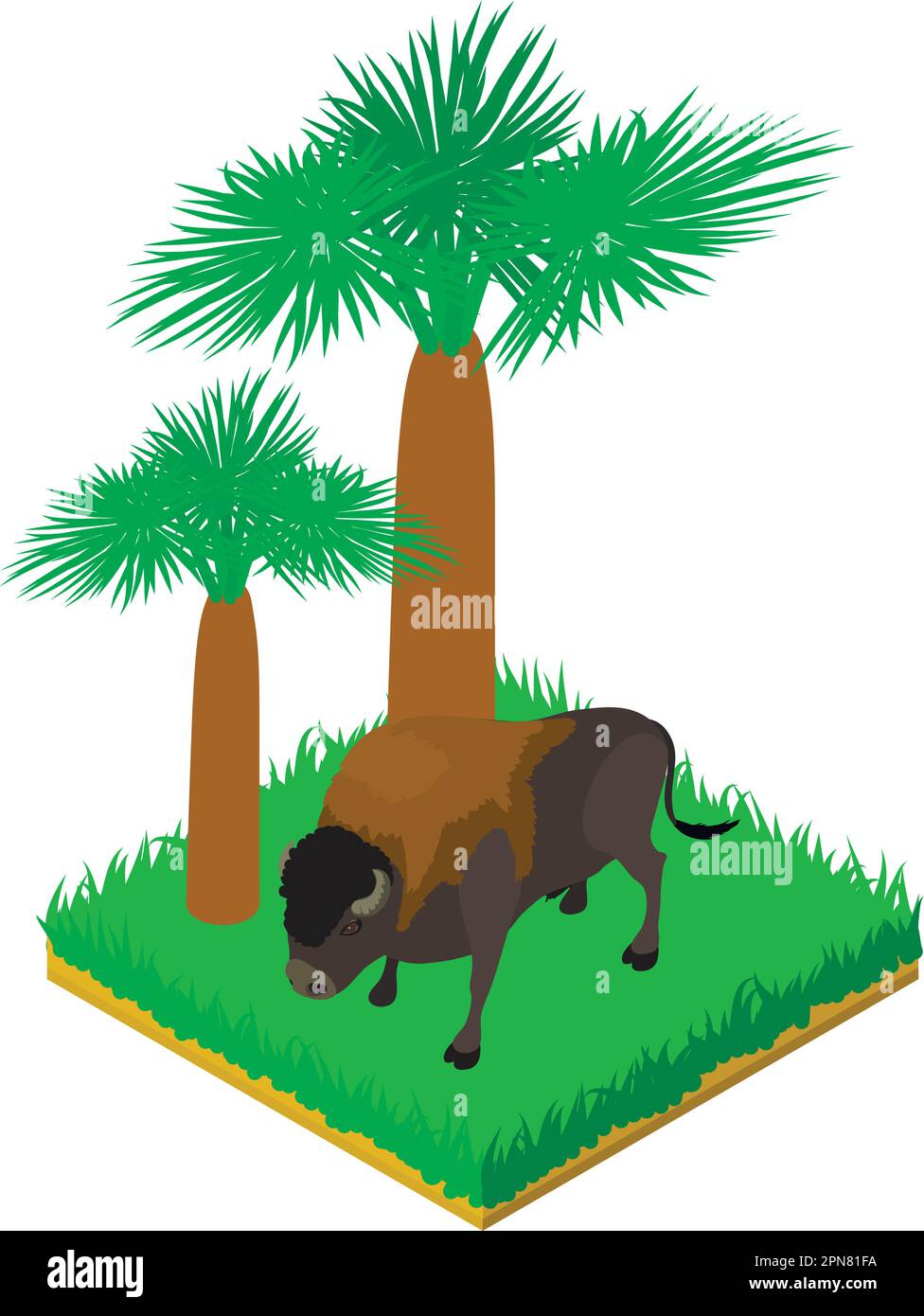 Bison national wildlife reserve Stock Vector Images - Alamy