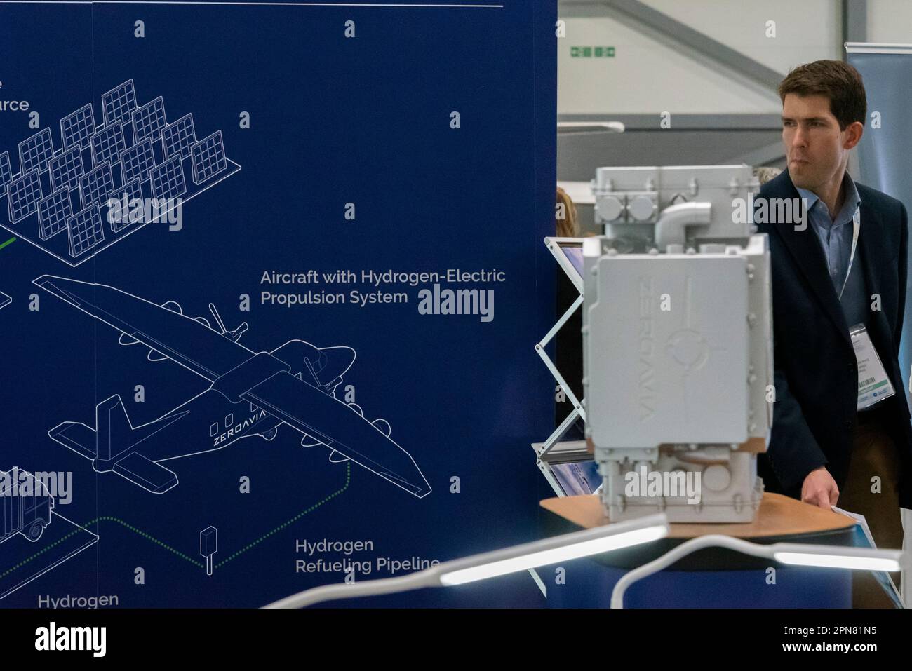 Farnborough Airport, Hampshire, UK. 17th Apr, 2023. Aerospace industry ...