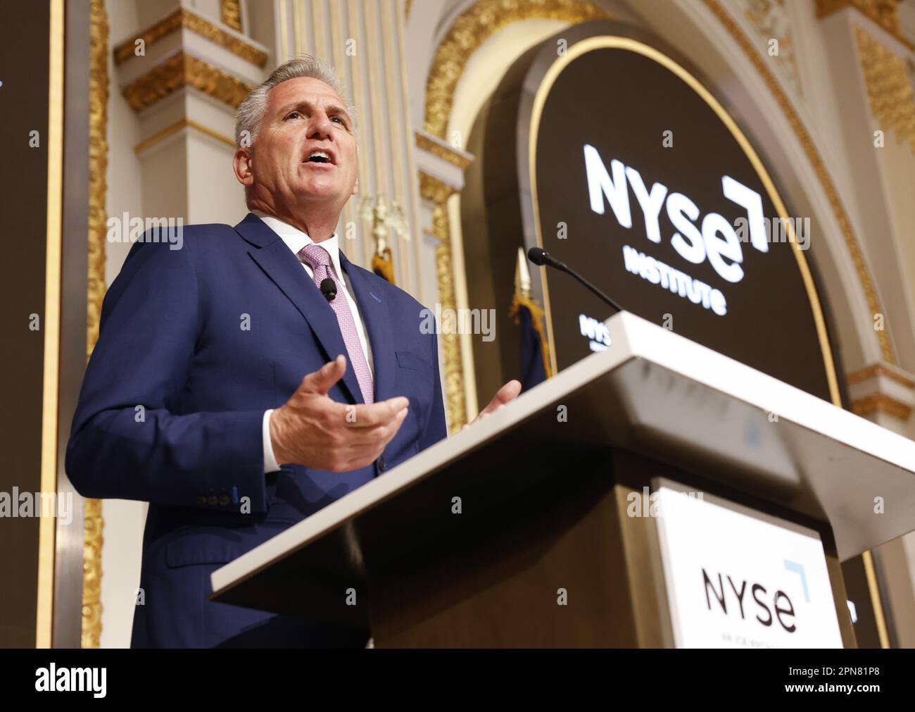 New York, United States. 17th Apr, 2023. Speaker of the House Kevin ...