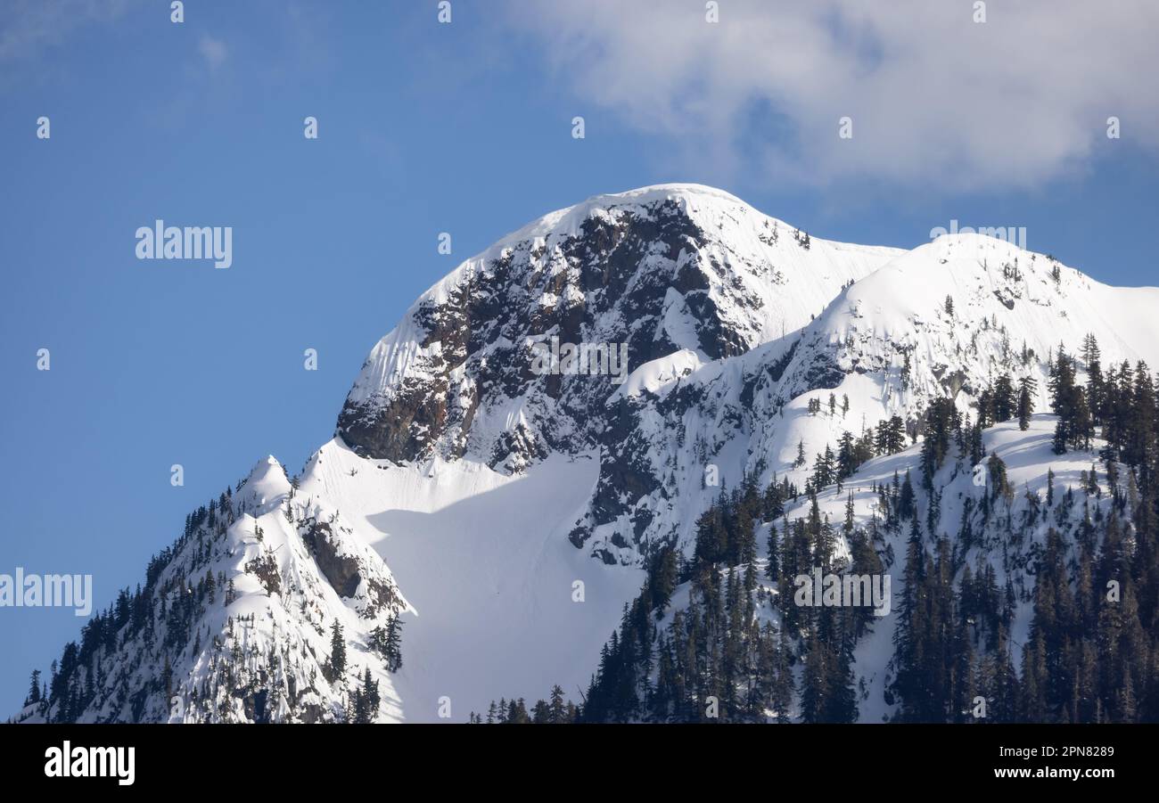 Sky Pilot Mountain covered in Snow. Canadian Landscape Nature ...