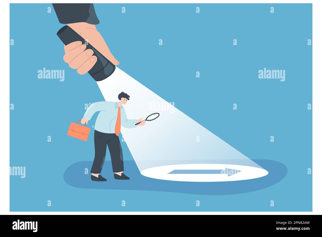 Flashlight pointing Cut Out Stock Images & Pictures - Alamy