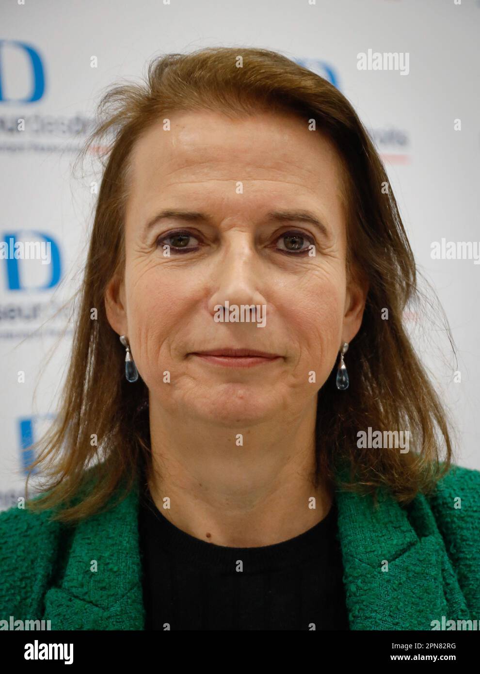 Paris, France. 17th Apr, 2023. The Defender of Rights, Claire Hedon ...