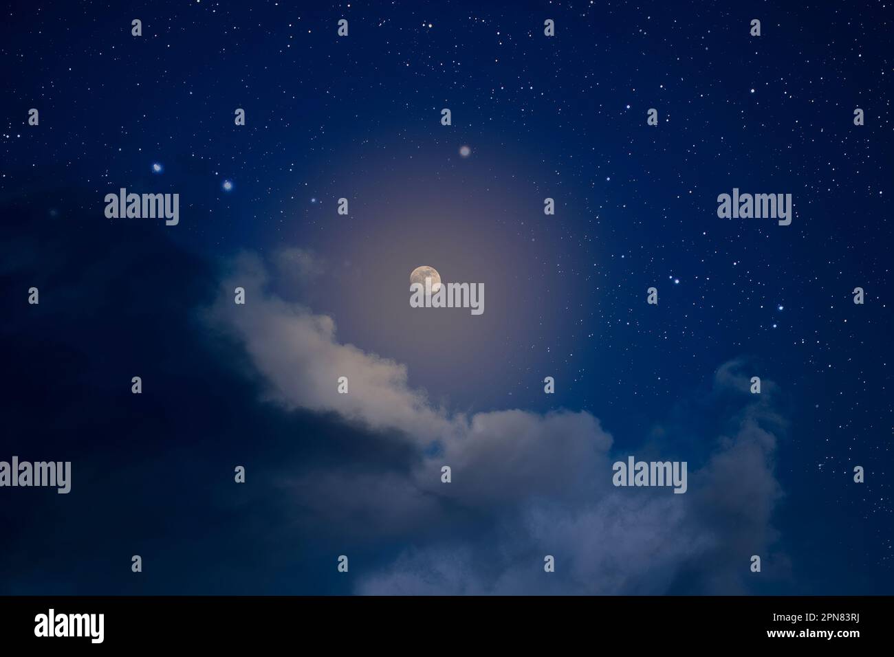 Wallpaper moon shining in hi-res stock photography and images - Alamy