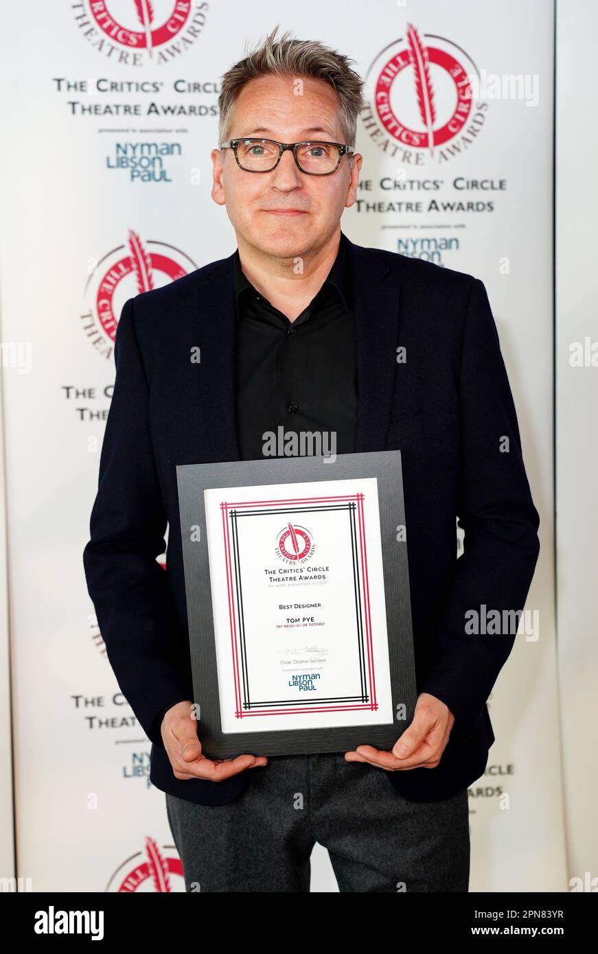 Tom Pye, winner of the 'Best Designer' Award, at the annual Critics' Circle Theatre Awards at ...