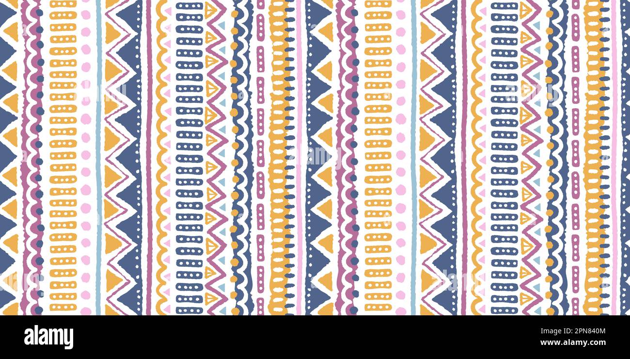 Hand drawn abstract seamless pattern, ethnic background, african style ...