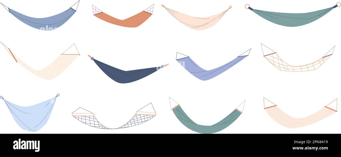 Hammocks, summer swings. Isolated hammock for relaxing on beach ...