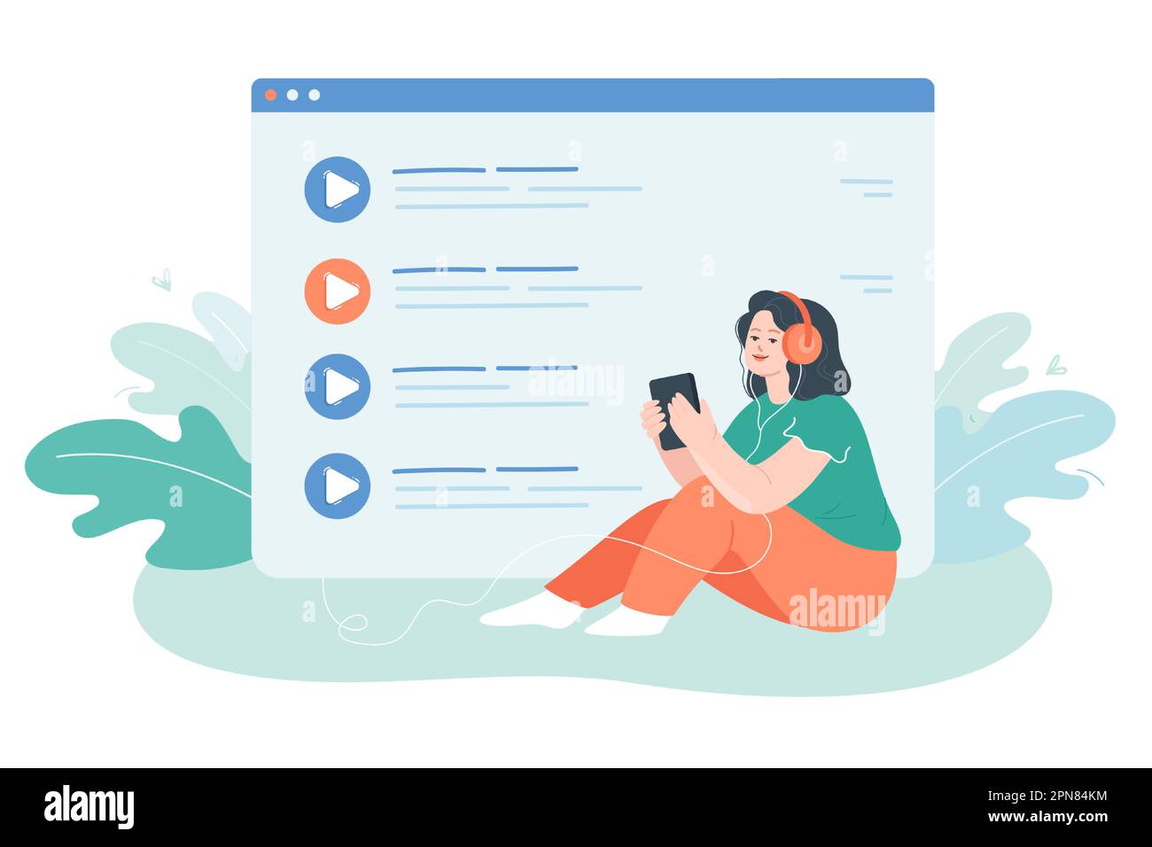 Choosing playlist Stock Vector Images - Alamy