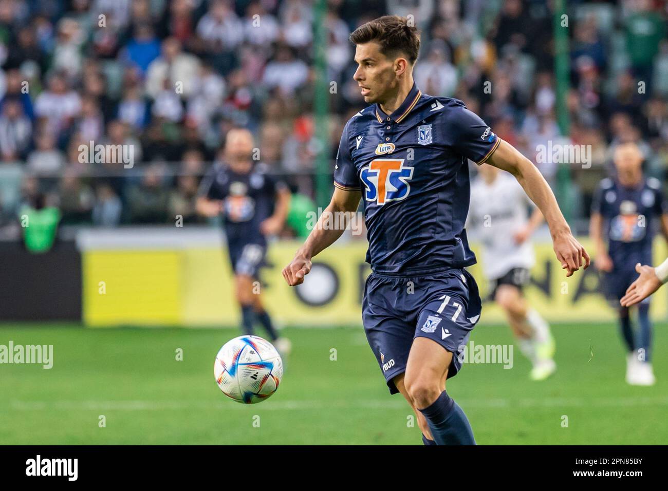 Warsaw, Poland. 16th Apr, 2023. Filip Marchwinski of Lech in action ...