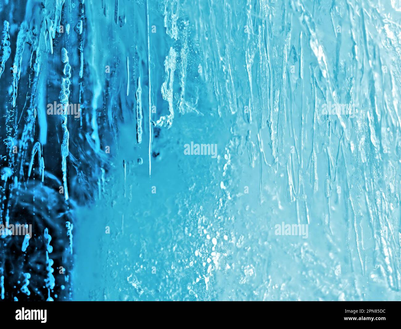 Ice crystals melting macro close hi-res stock photography and images ...