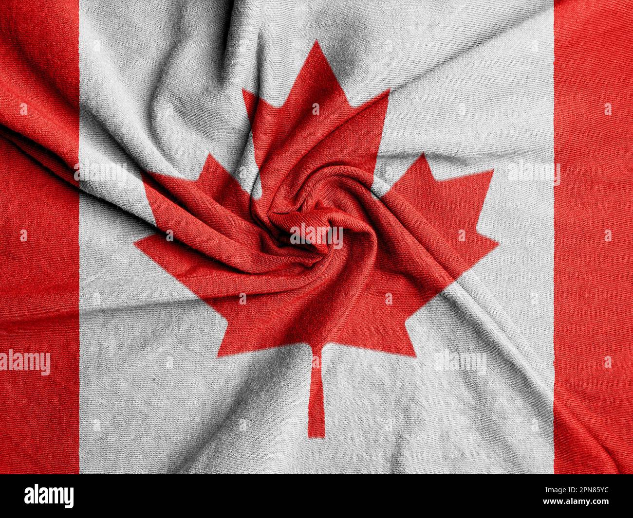 Fabric Flag of the Canada, National Flag of the Canada Stock Photo - Alamy