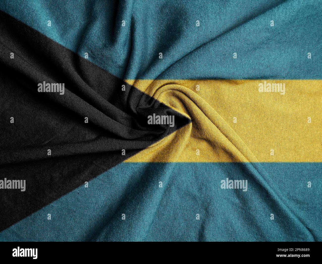 Fabric Flag of the Bahamas, National Flag of the Bahamas Stock Photo ...