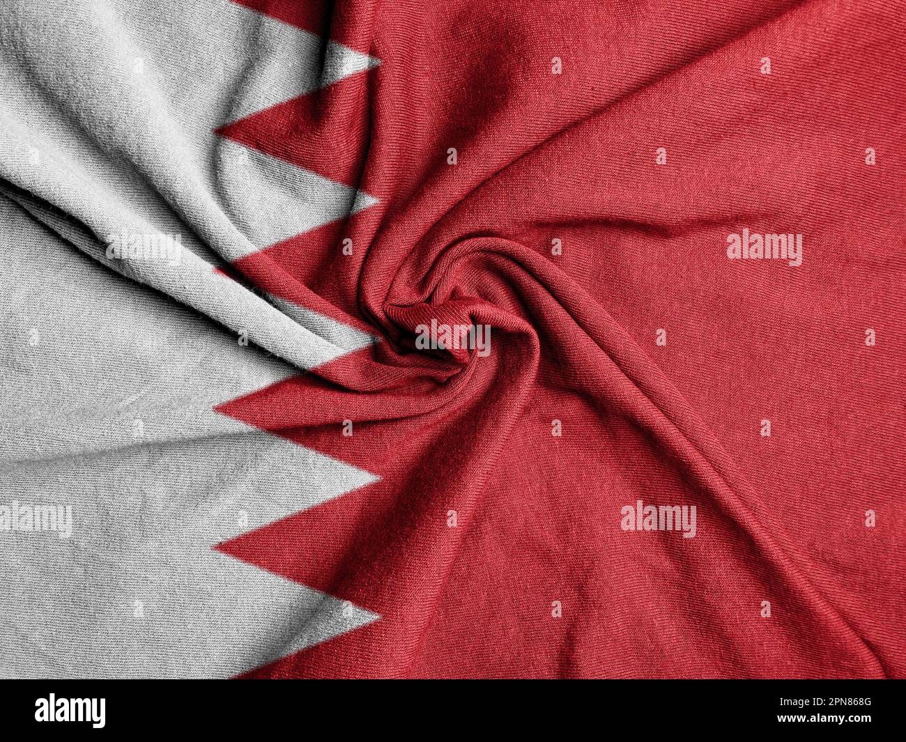 Fabric Flag of the Bahrain, National Flag of the Bahrain Stock Photo ...