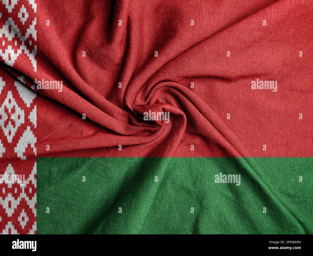 Fabric Flag of the Belarus, National Flag of the Belarus Stock Photo ...