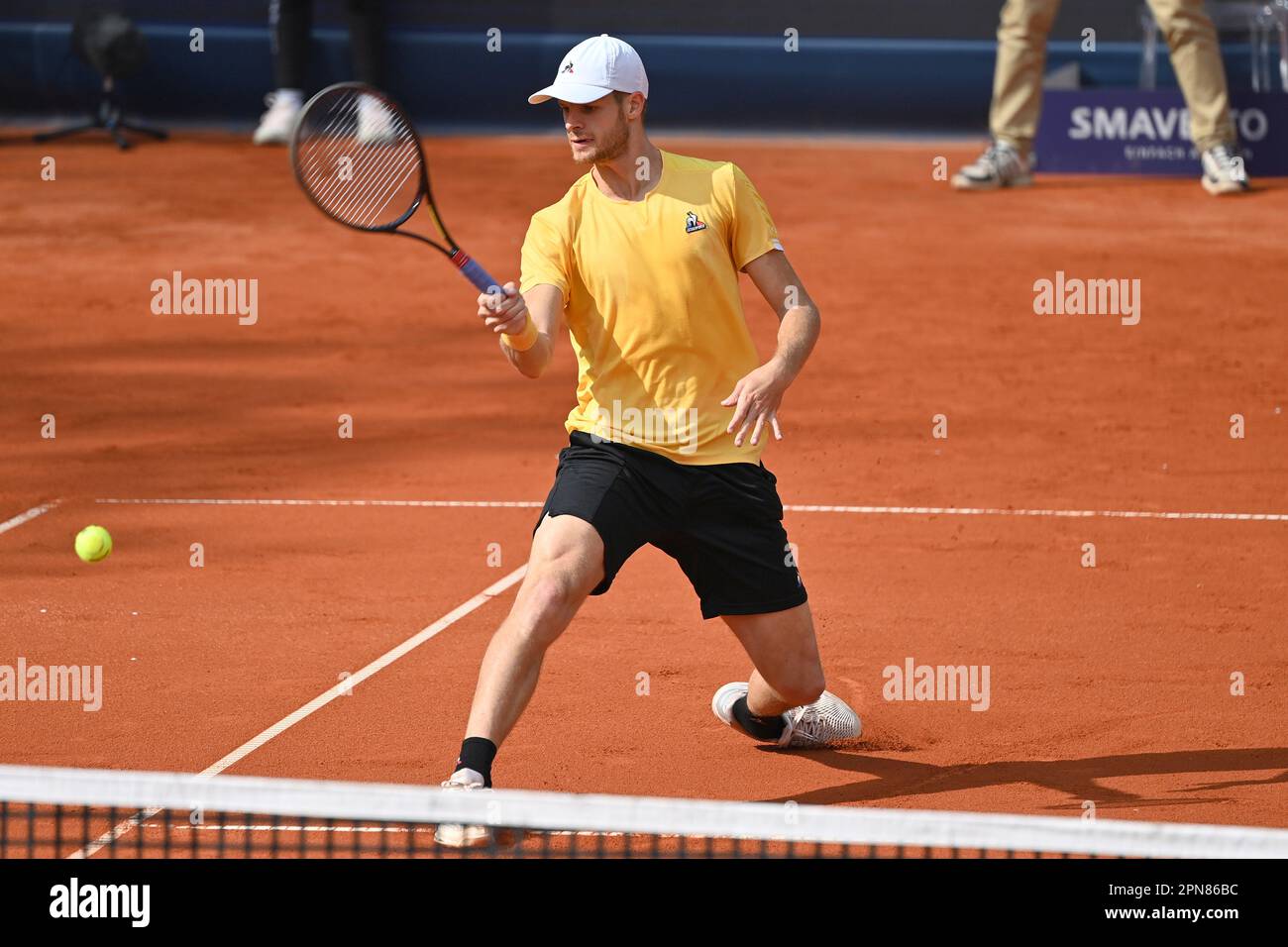 Munich, Deutschland. 17th Apr, 2023. Yannick HANFMANN (GER) action ...