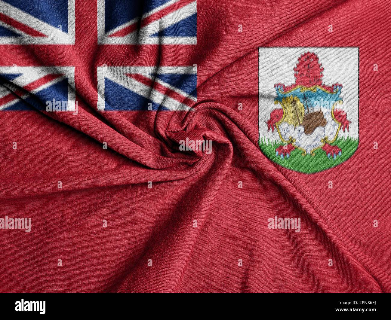 Fabric Flag of the Bermuda, National Flag of the Bermuda Stock Photo - Alamy