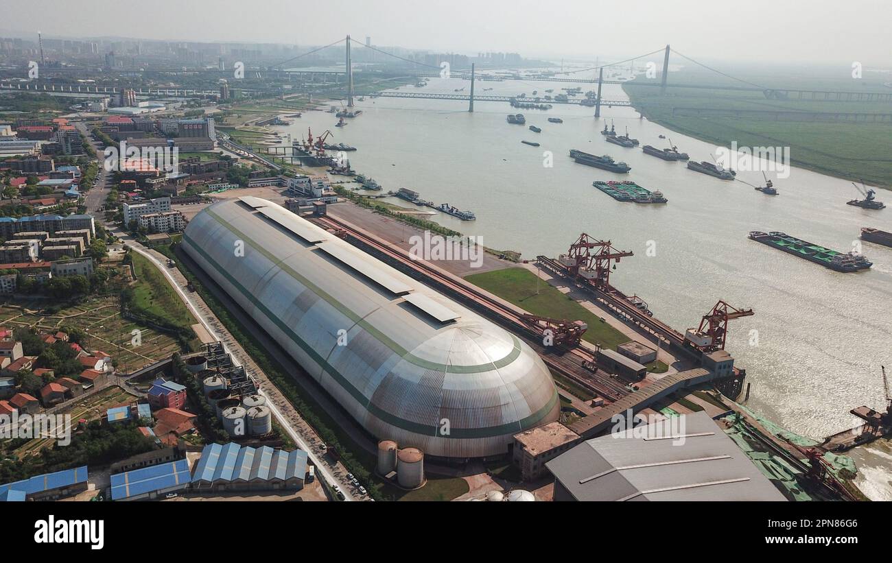 Yueyang. 17th Apr, 2023. This aerial photo taken on April 17, 2023 ...