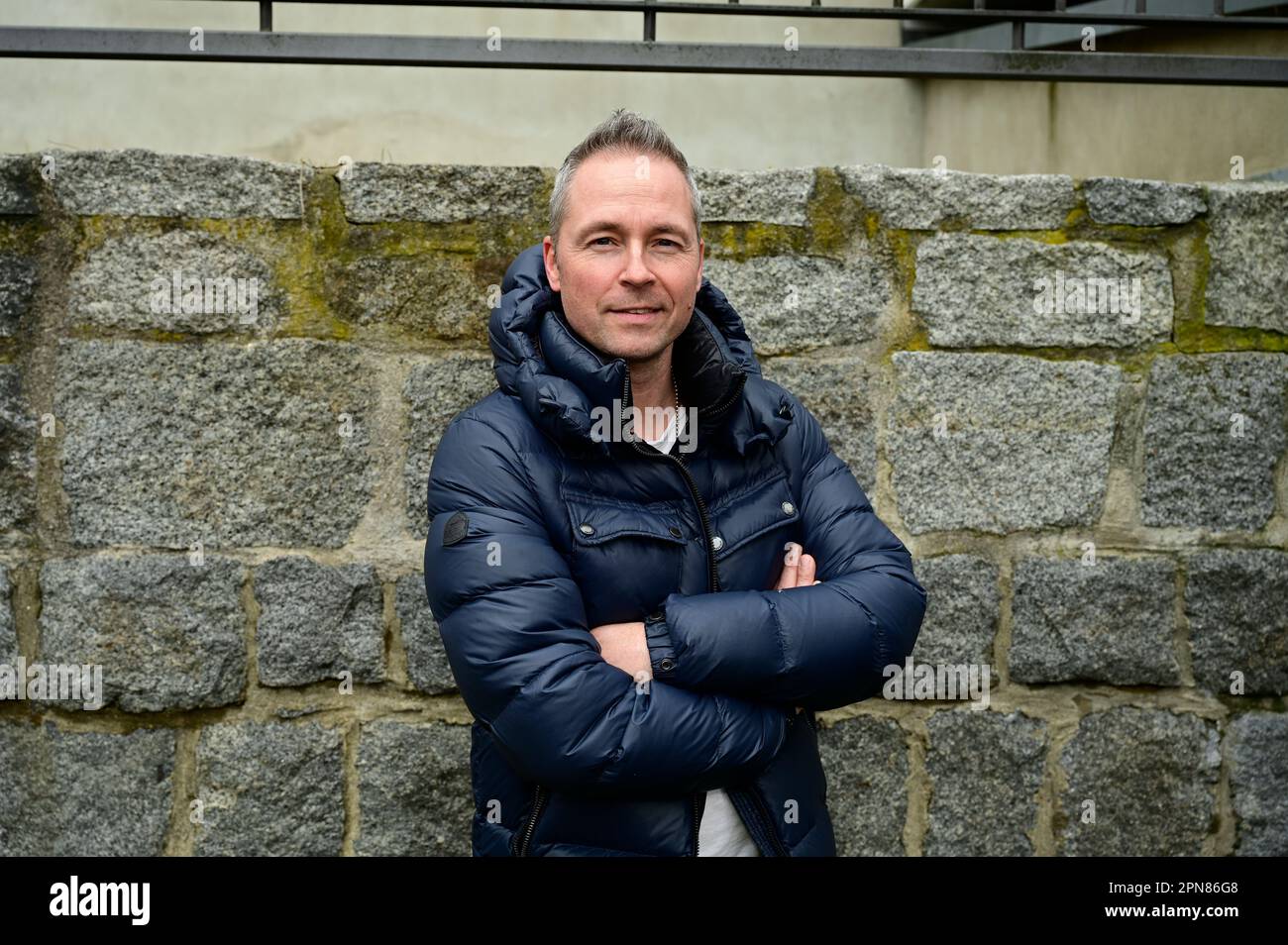 Mitch Keller bei der Bustaufe des Ateams-Reiseservice auf dem ...