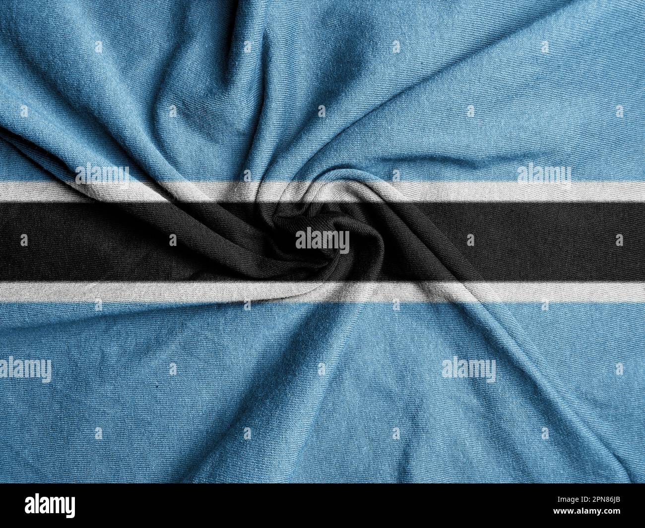 Fabric Flag of the Botswana, National Flag of the Botswana Stock Photo ...