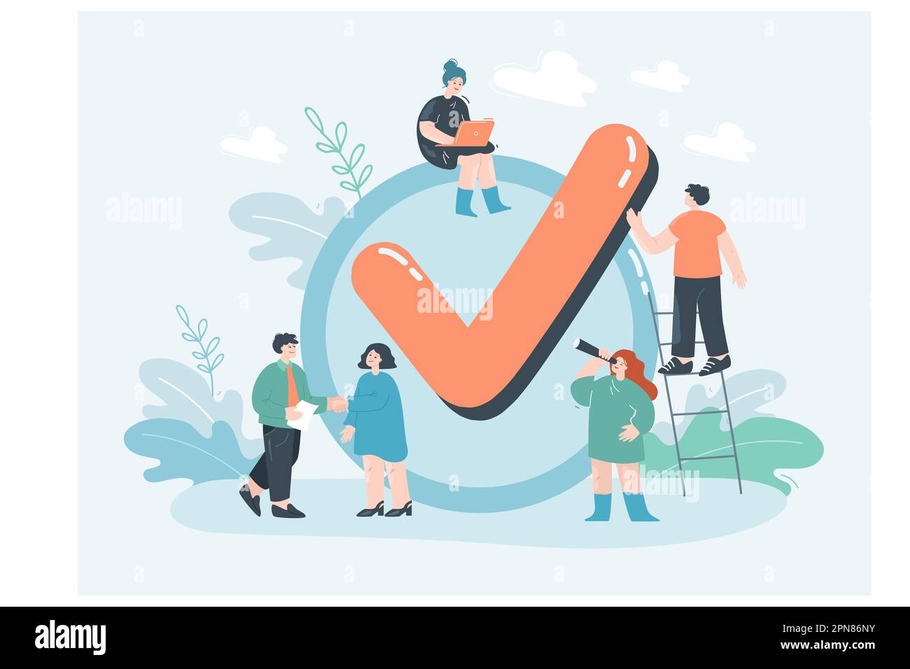 Job done flat vector illustration Stock Vector Image & Art - Alamy