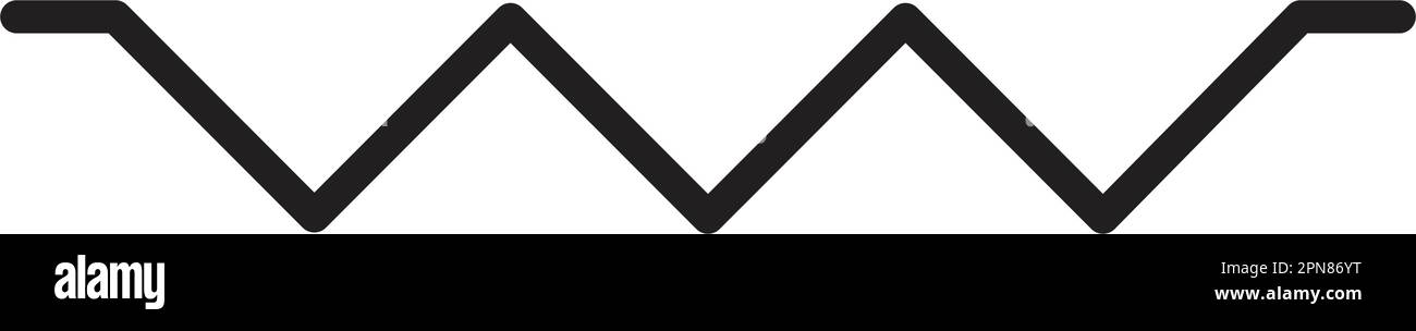 Border line geometric shape element, horizontal zigzag seamless pattern ...