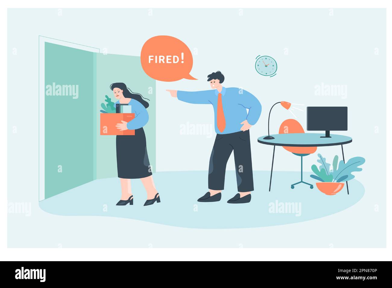 Sad dismissed office worker Cut Out Stock Images & Pictures - Alamy