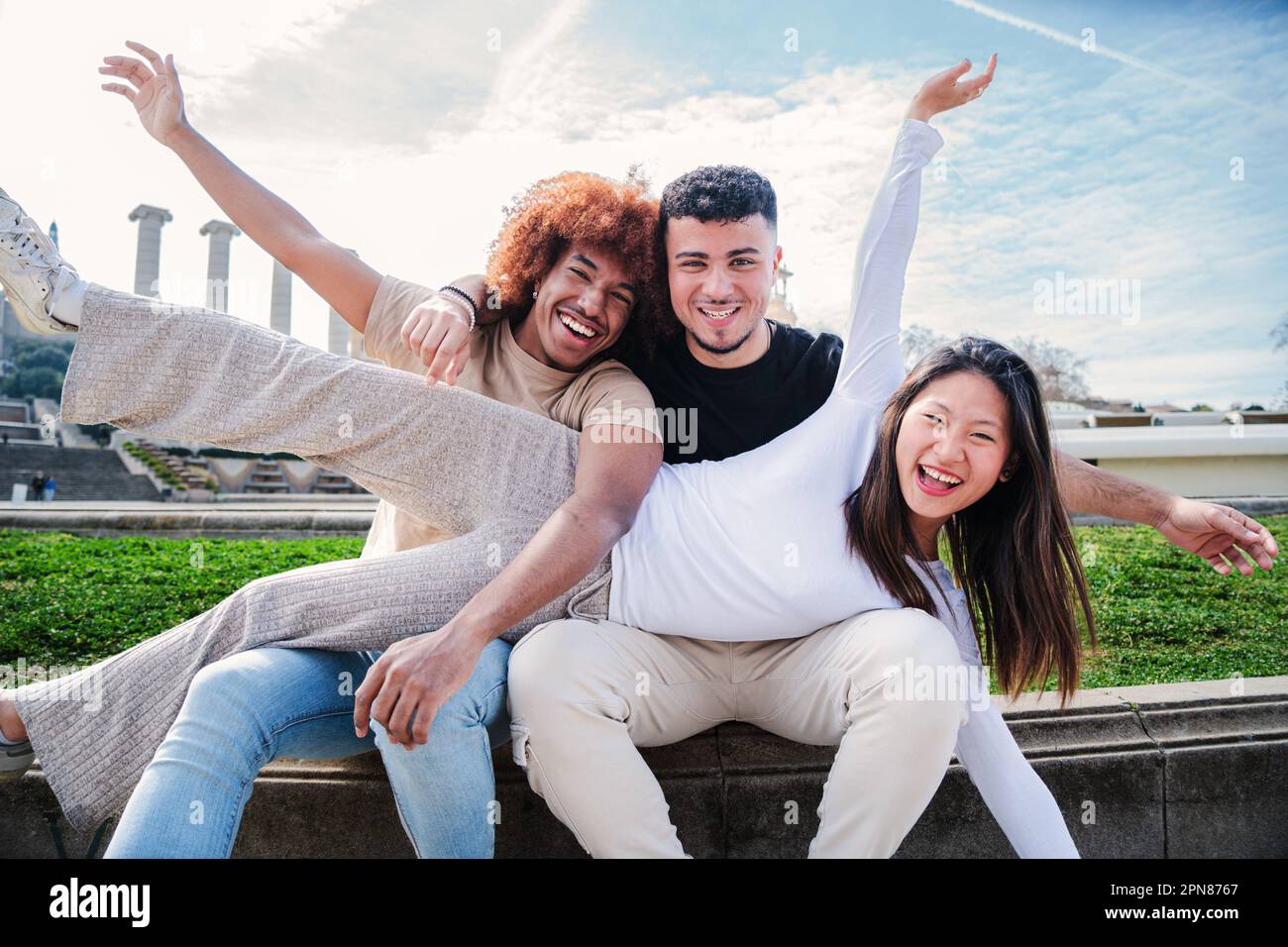Teens group mixed multicultural hi-res stock photography and images - Alamy