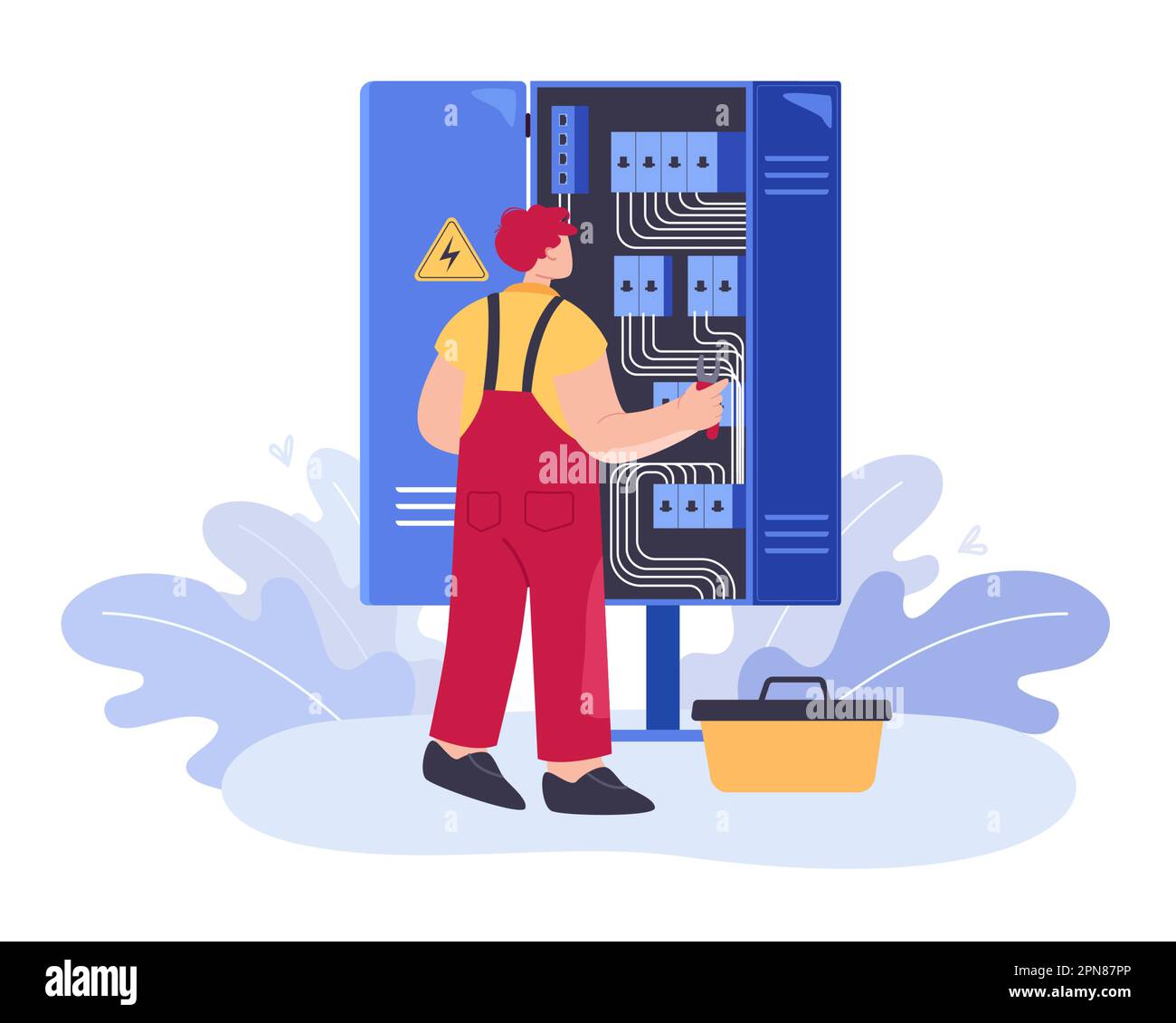 Fuse box electrician Stock Vector Images - Alamy