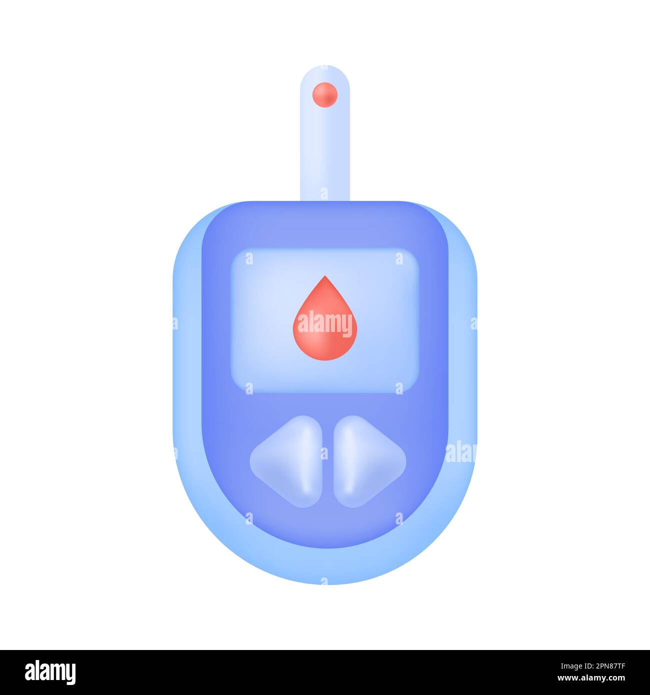 Glucometer, electronic device analyzing blood 3D icon Stock Vector ...