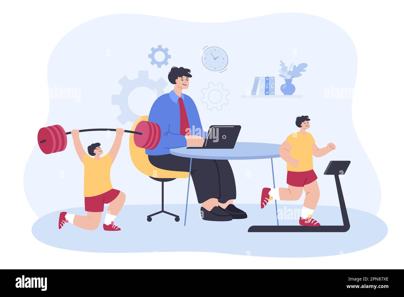 Desk exercises Cut Out Stock Images & Pictures - Alamy