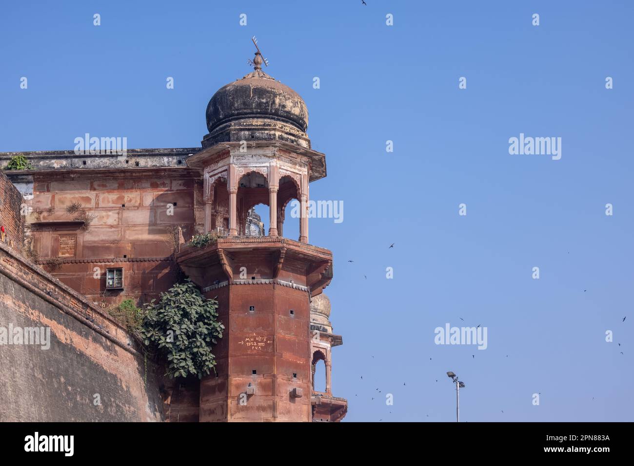 Architecture of ancient building, Historic Varanasi city with ancient ...