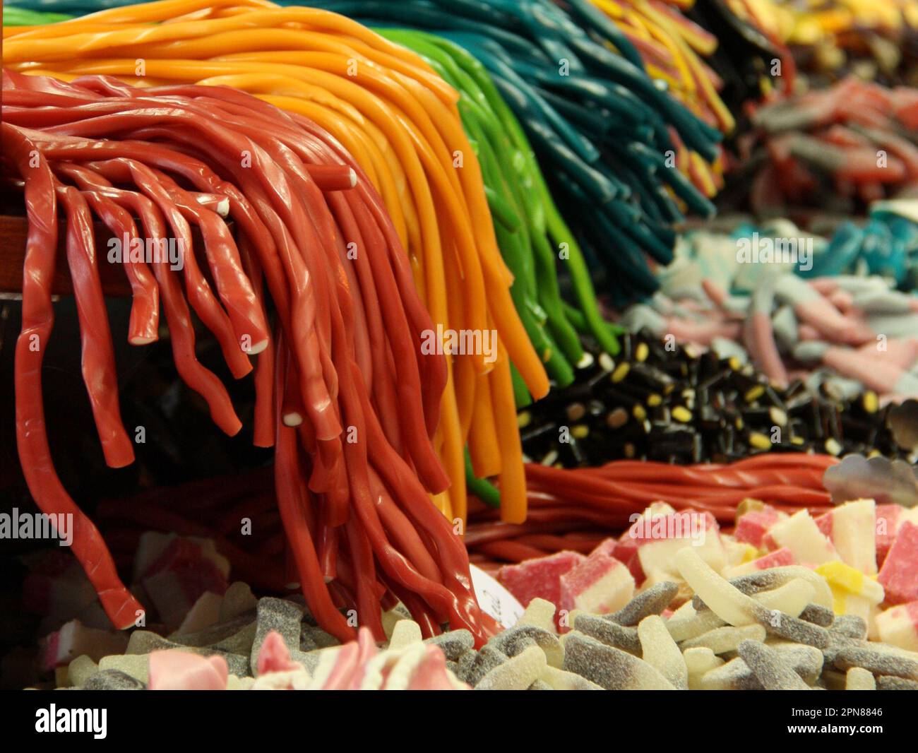 Colourful Display of a Sweet Confectionery Stall Stock Photo - Alamy