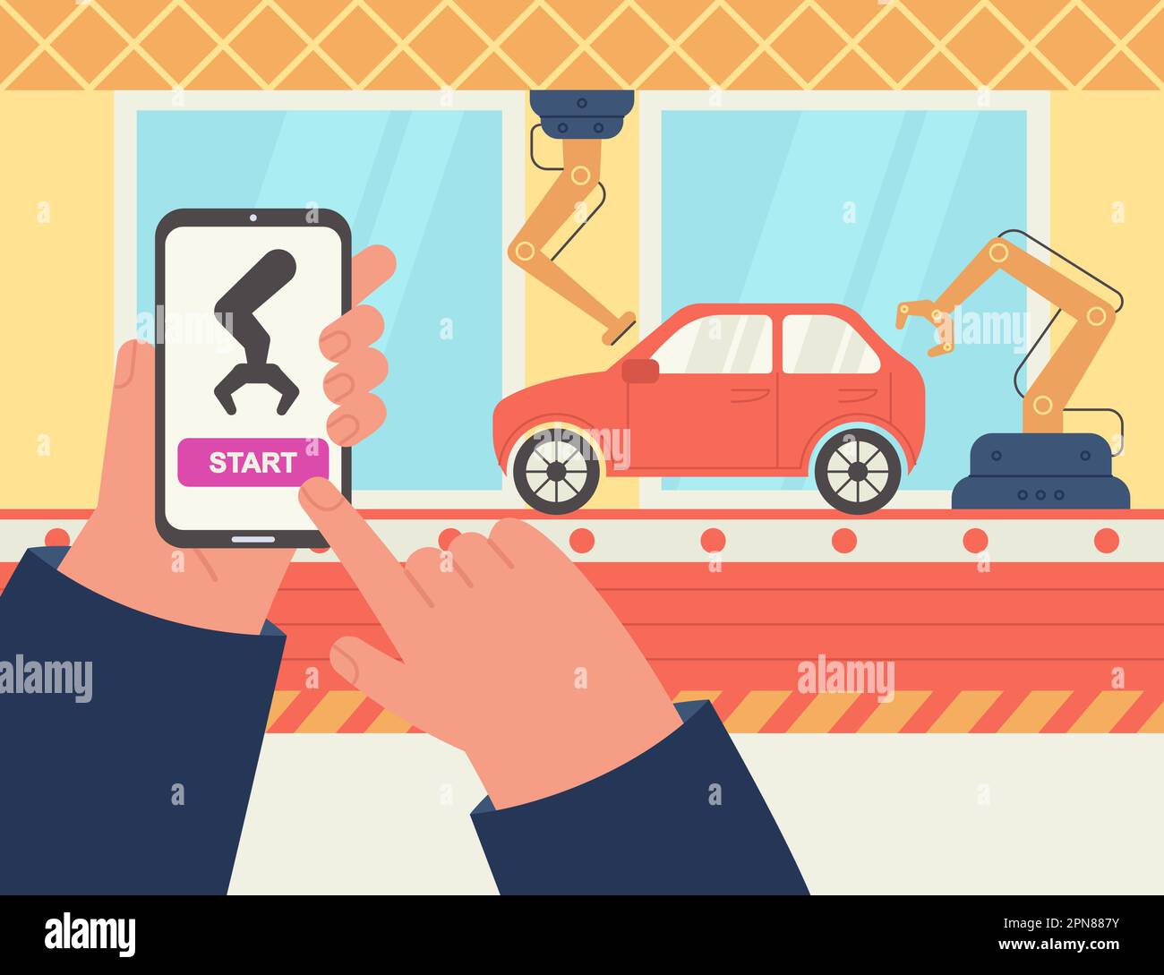 Via conveyor Stock Vector Images - Alamy