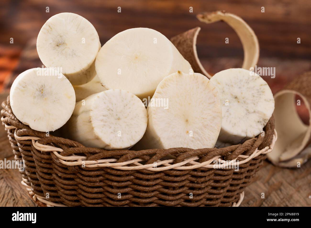 Fresh Organic Cassava Root - Manioc Esculenta; On White Background ...