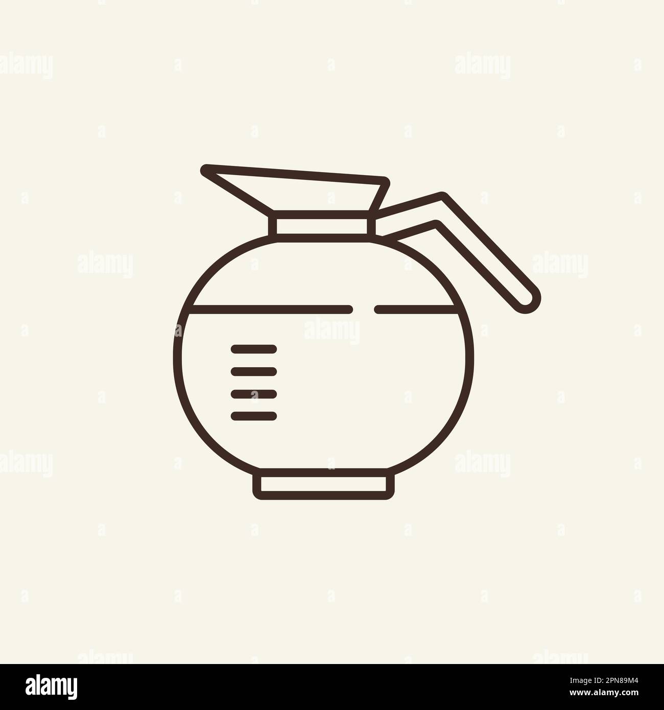 Coffee pot line icon Stock Vector Image & Art - Alamy