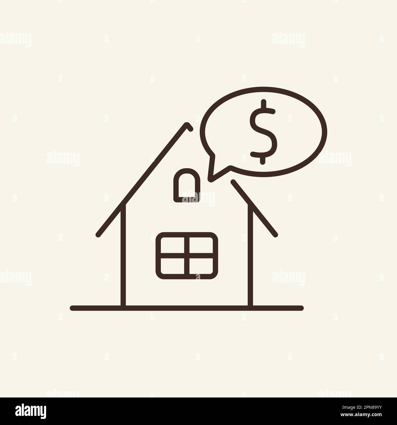 House buying dollar sign Stock Vector Images - Alamy