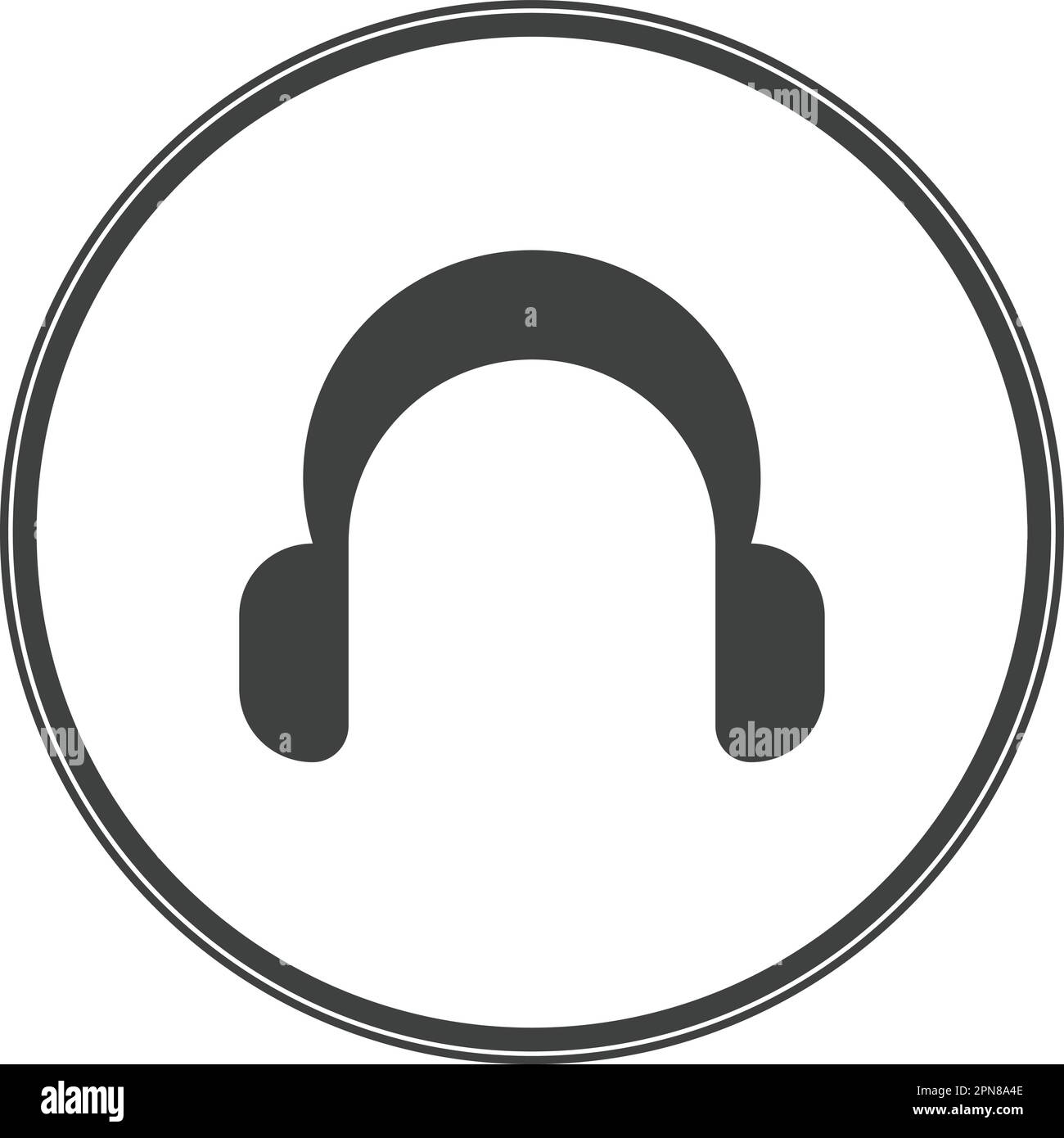 Black headphones Stock Vector Images - Alamy