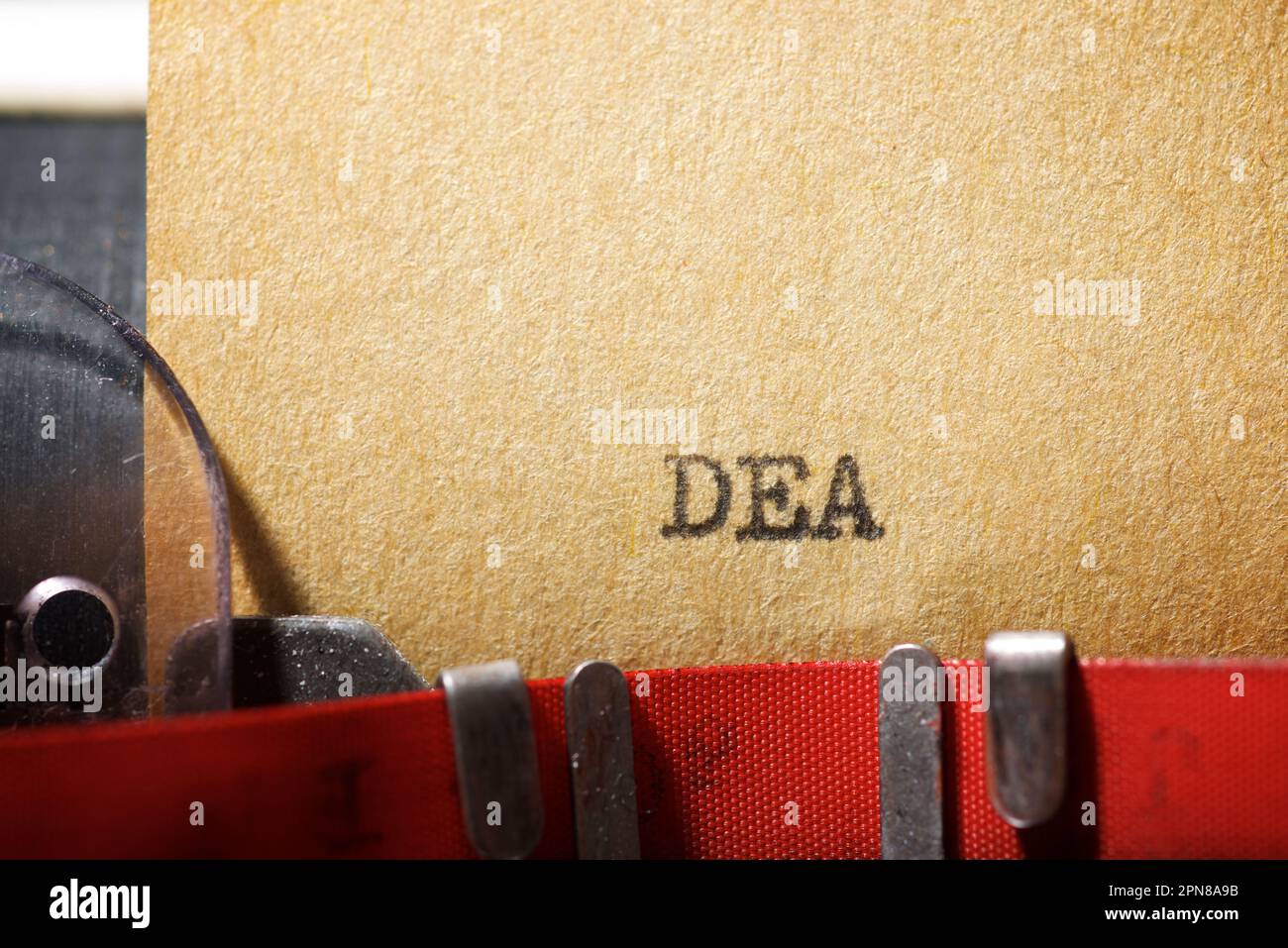 DEA word written with a typewriter Stock Photo - Alamy