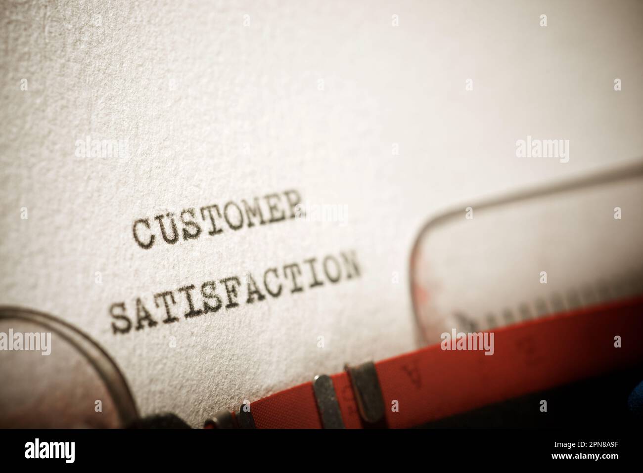 Customer satisfaction text written with a typewriter Stock Photo - Alamy