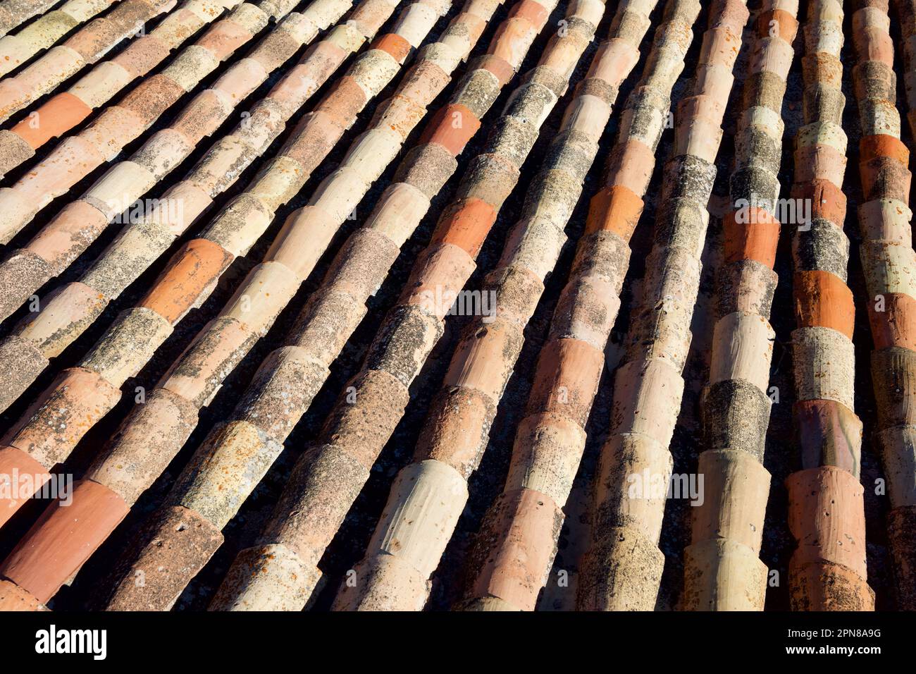 Top view of a tiled roof in Spain Stock Photo - Alamy