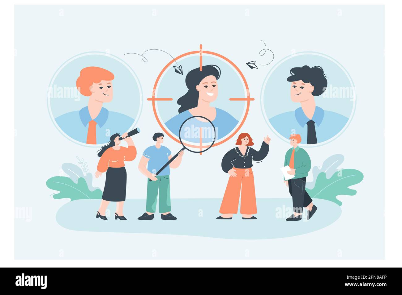 Recruit agency managers Stock Vector Images - Alamy