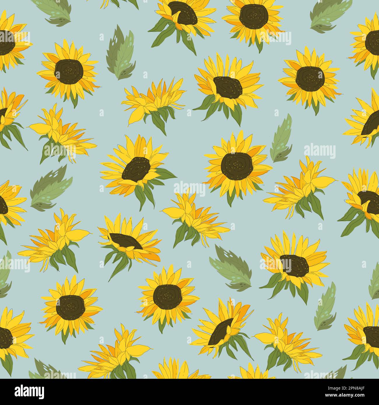 Sunflowers provence Stock Vector Images - Alamy