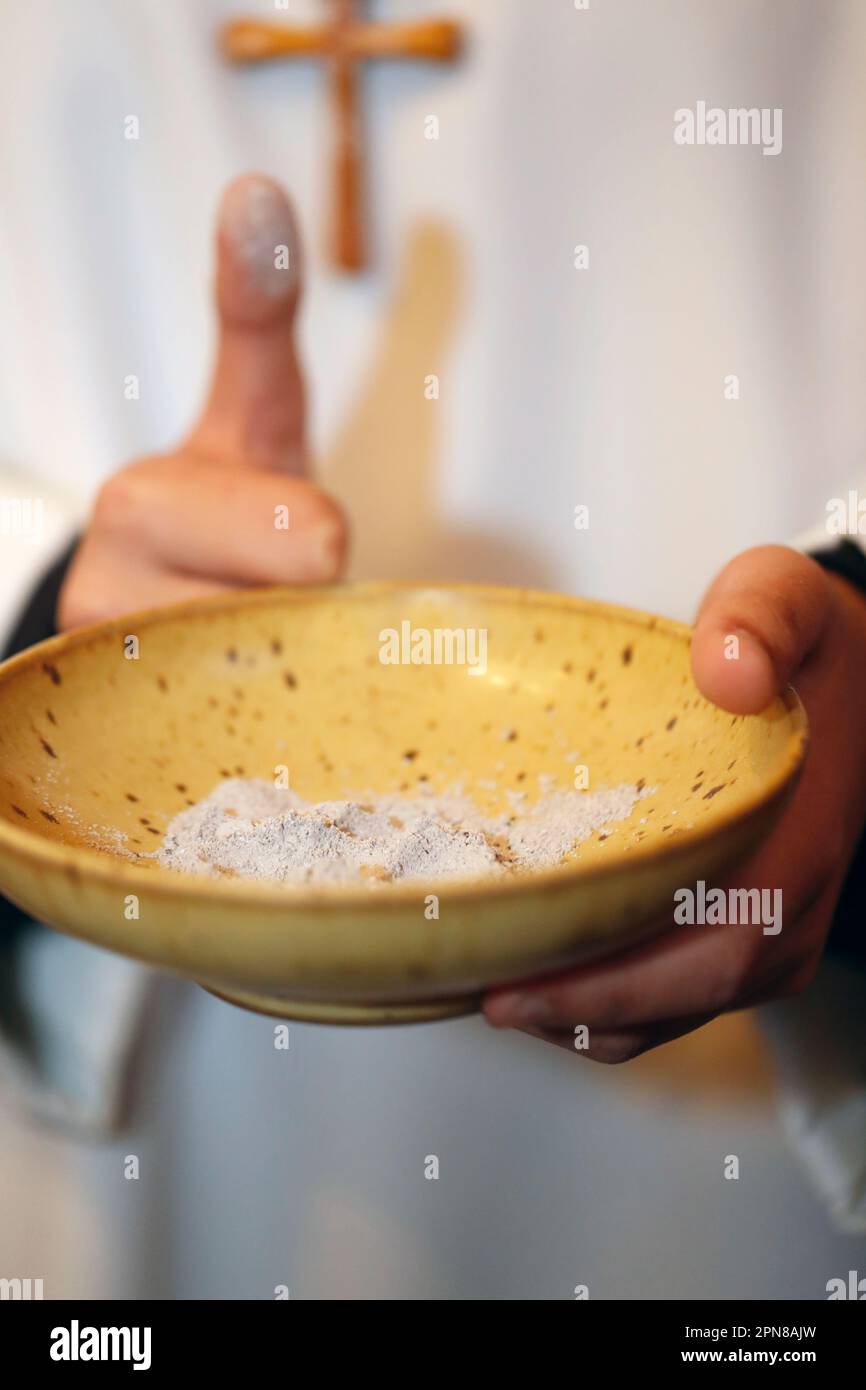 Saint Joseph church. Catholic mass. Ash wednesday celebration : the ...