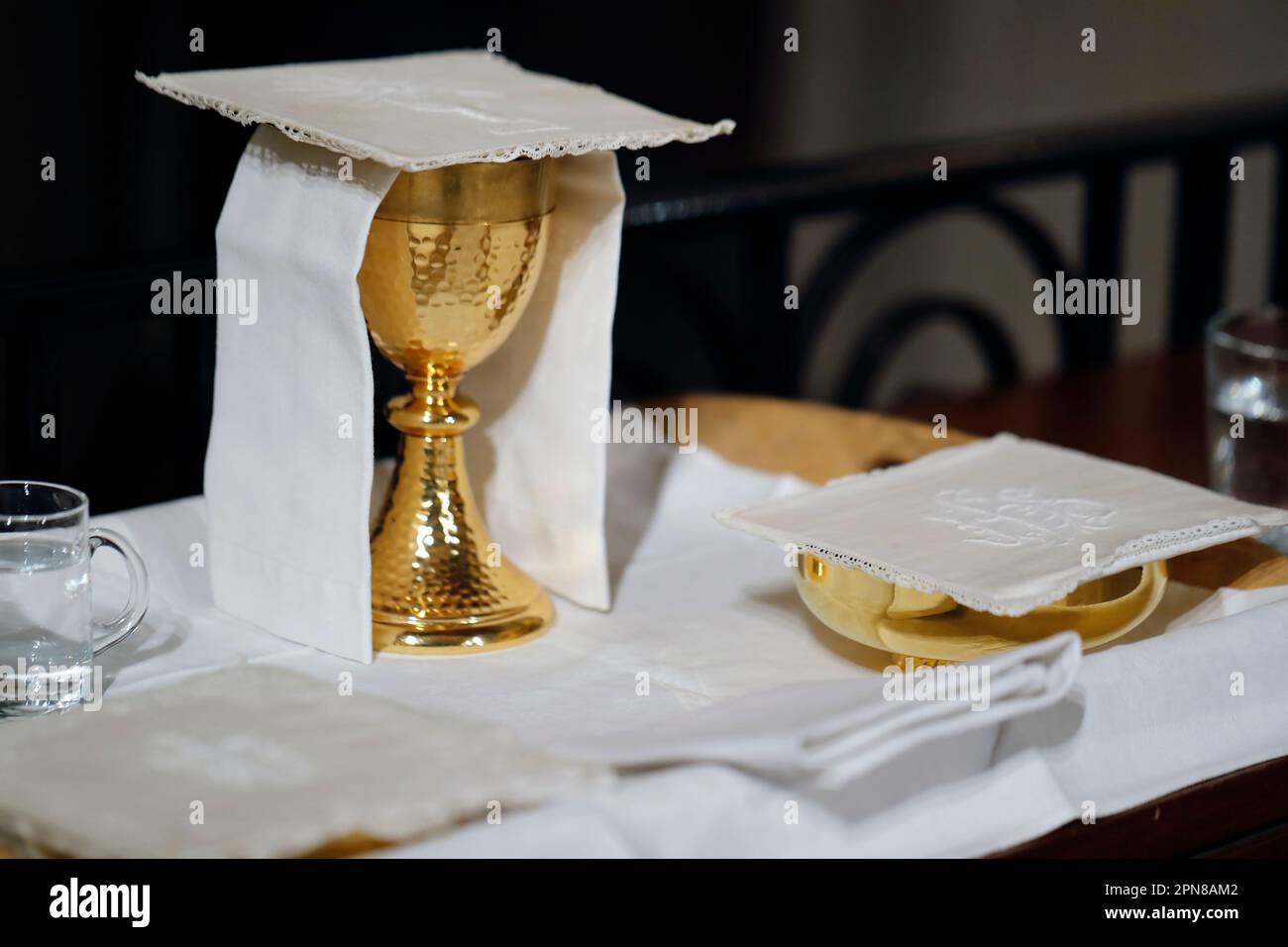 Saint Joseph church. Eucharist table. Catholic mass. Geneva ...