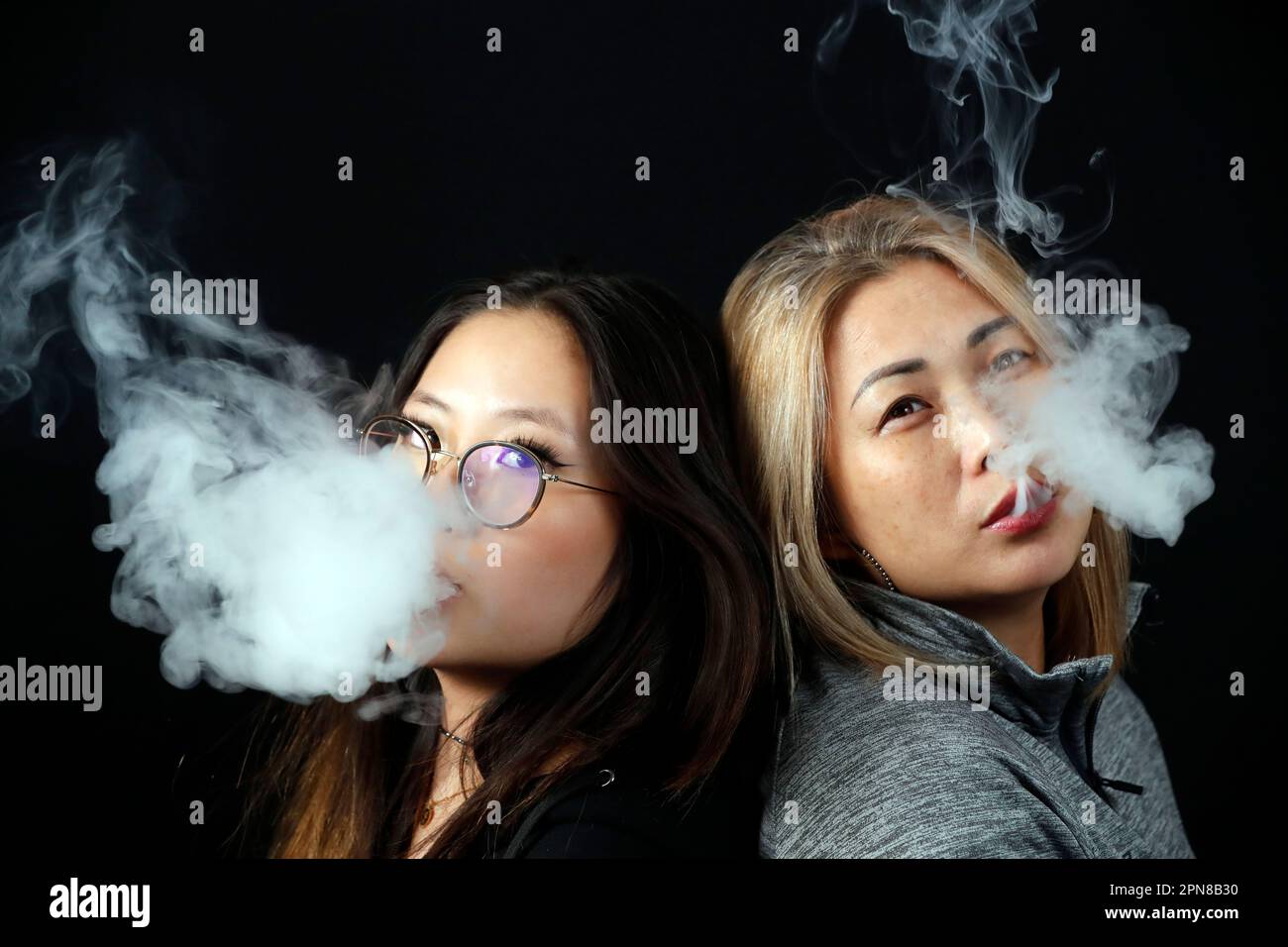Profile Silhouette of a Women Smoking on White Background Stock Photo ...