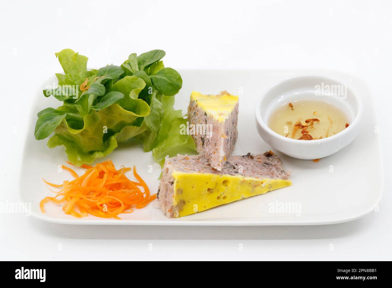 Asian kitchen. Cha tom trung, vietnamese steamed shrimp pate Stock ...