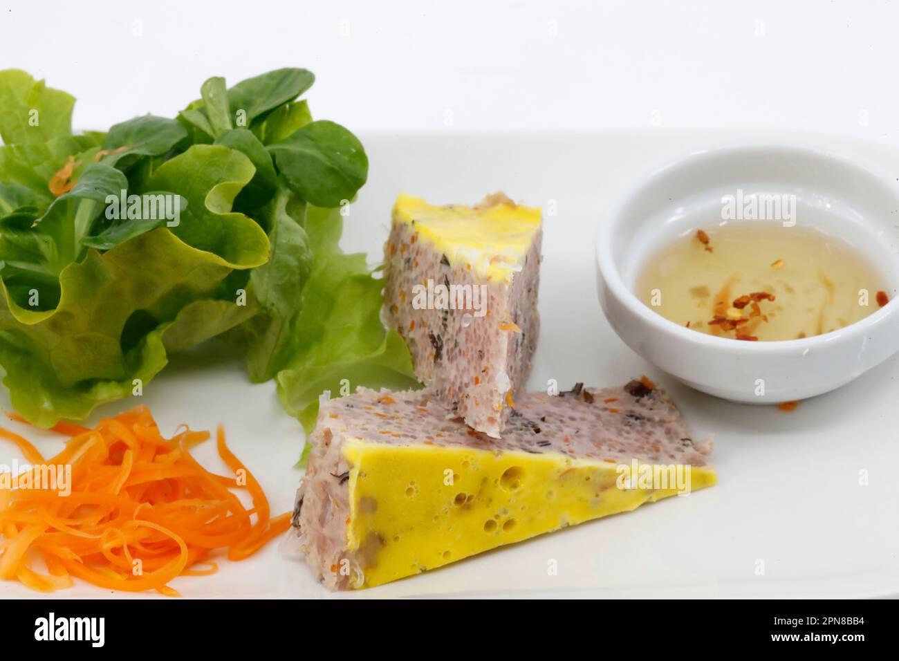 Asian kitchen. Cha tom trung, vietnamese steamed shrimp pate Stock ...