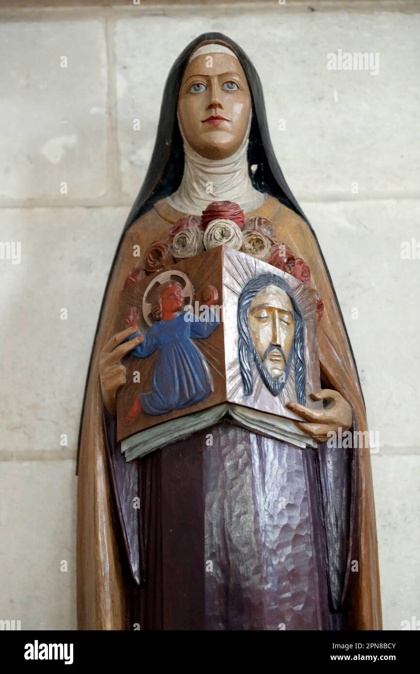 Auxerre Cathedral. Saint Therese of the Child Jesus and the Holy Face ...