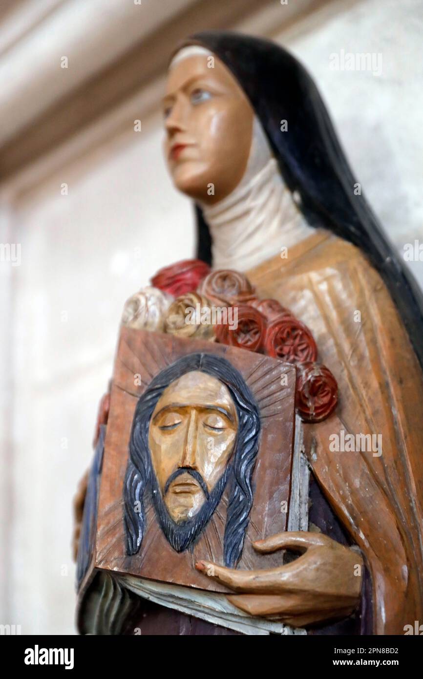 Auxerre Cathedral. Saint Therese of the Child Jesus and the Holy Face ...