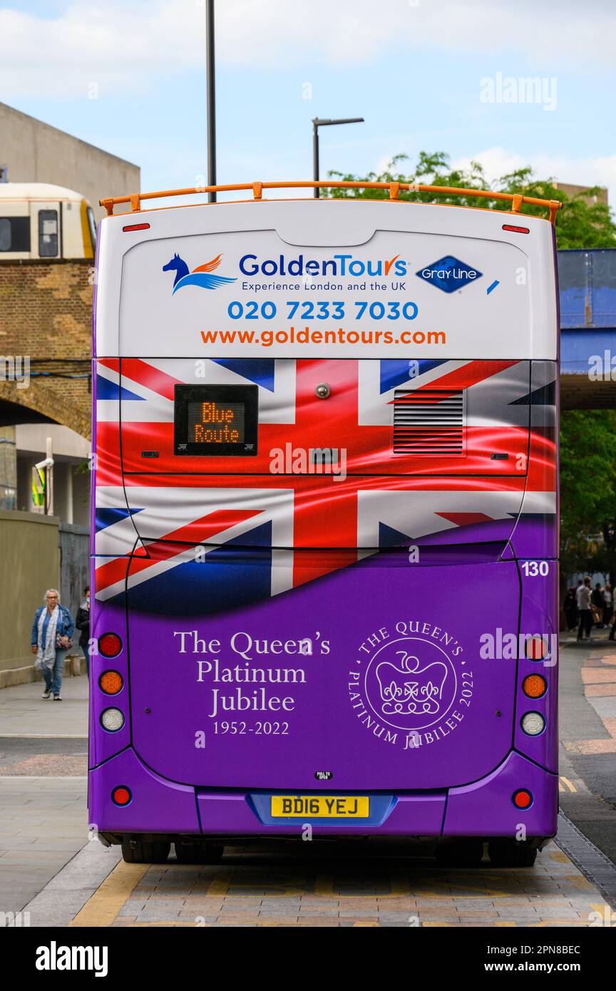 LONDON - May 21, 2022: See the city of London while enjoying the Queen ...
