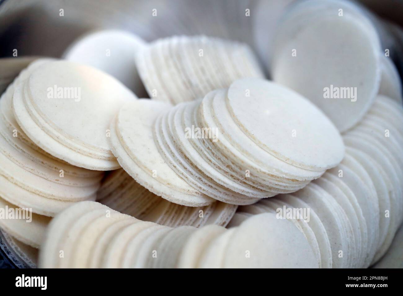Sanctuary of La Benite Fontaine. Catholic mass. Eucharist. Roman ...